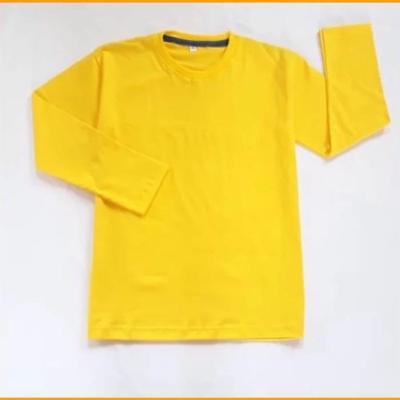 Jual KAOS POLOS ANAK KUNING USIA 1-12 TAHUN LENGAN PANJANG UNISEX COWOK ...