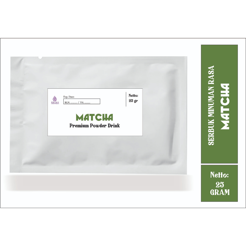Jual POWDER MATCHA Sachet 25 Gram (Minimal Order 10 Sachet) | Shopee ...
