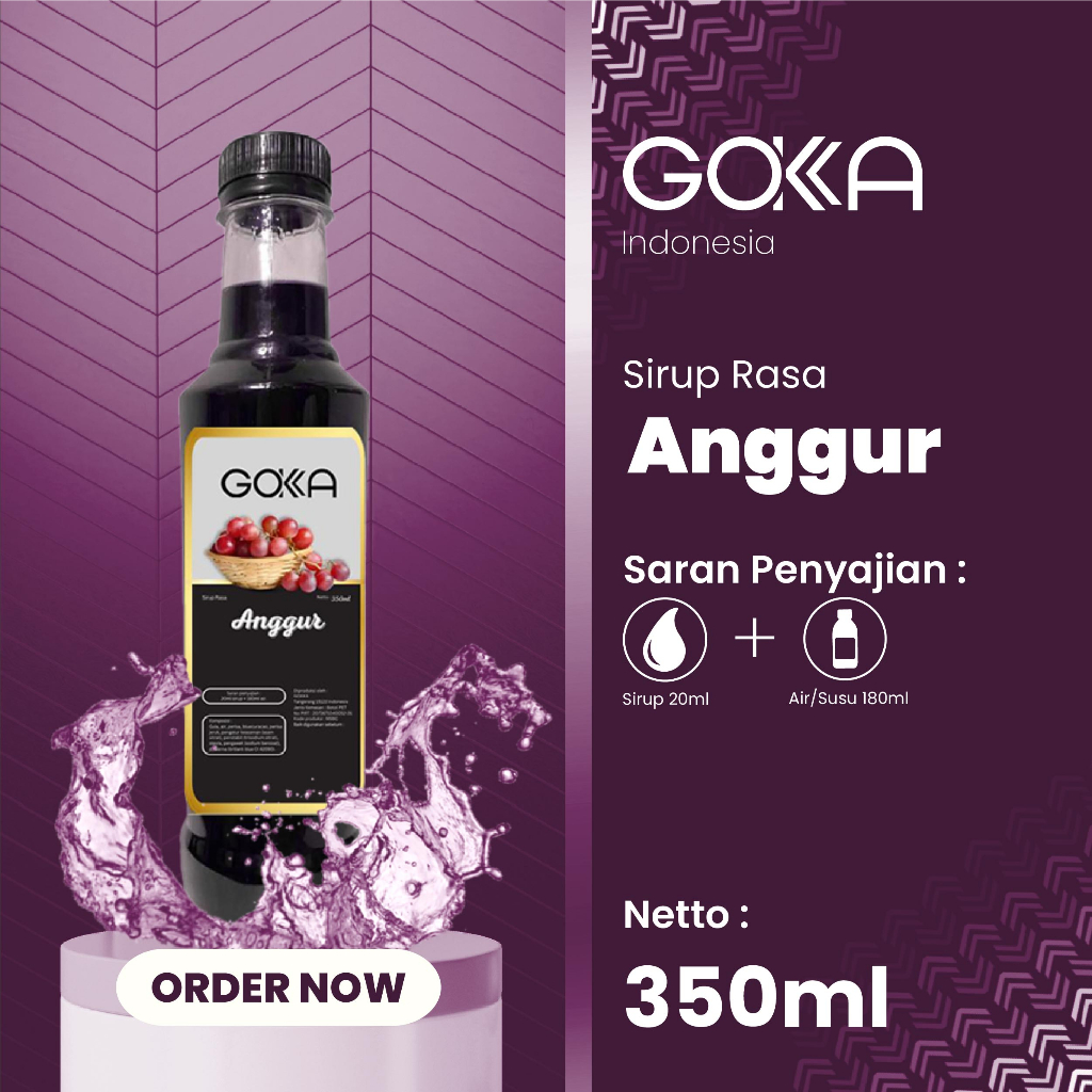 Jual Minuman Sirup Anggur Gokka / Gokka Syrup Rasa Anggur 350ml ...