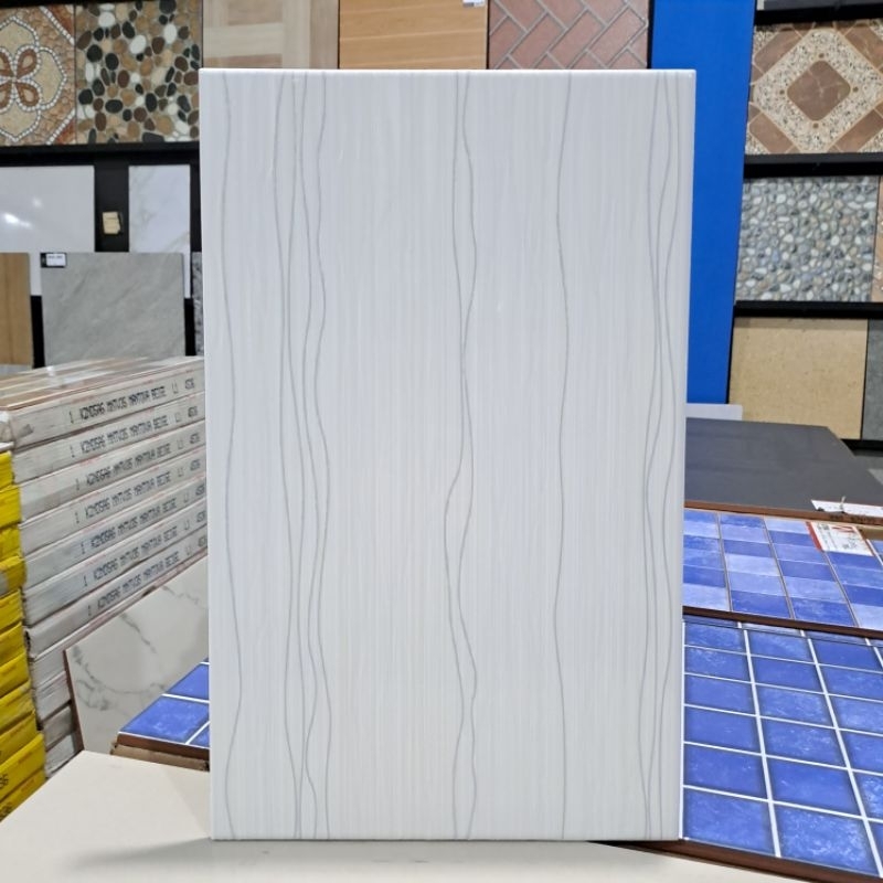 Jual keramik dinding mulia tile / keramik dinding salur abu / keramik ...
