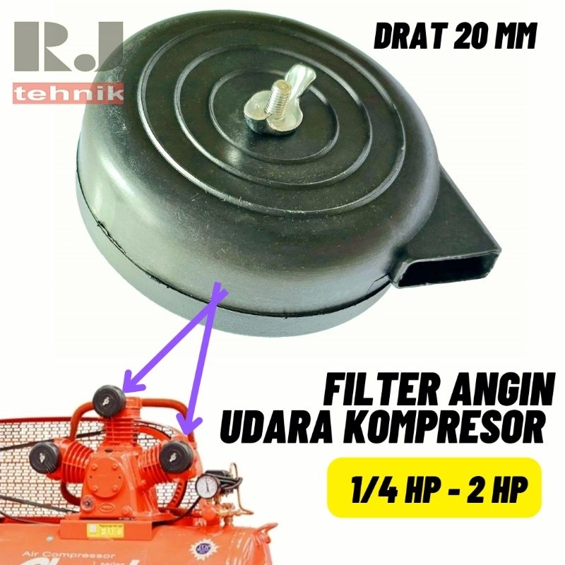 Jual Filter Angin Udara Kompresor 1/4 HP - 2 HP Drat 20mm | Shopee ...
