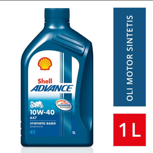 Jual OLI SHELL ADVANCE AX7 1 LITER 10W-40 1 L SYNTHETIC BASED ORIGINAL ...