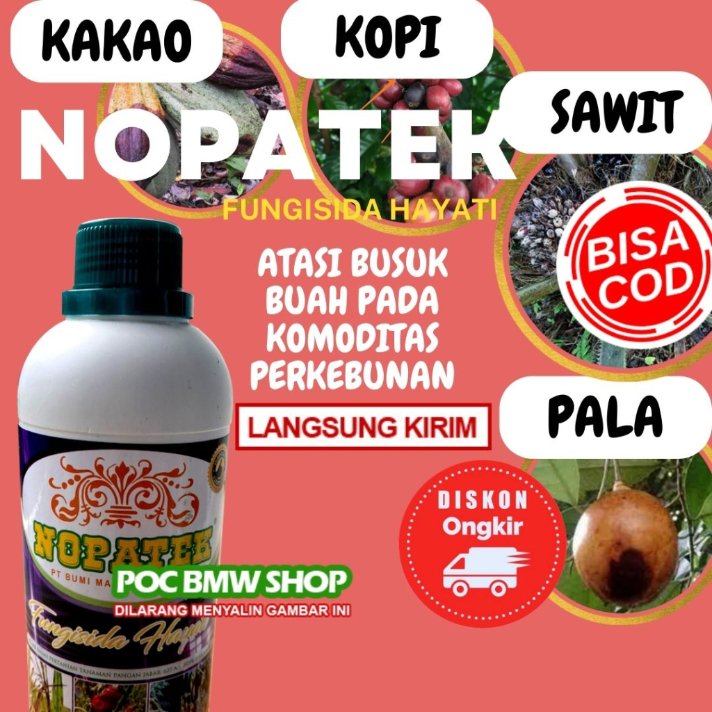 Jual COD AMAN Obat Bercak Daun Kelapa Sawit NOPATEK 500ml Fungisida ...