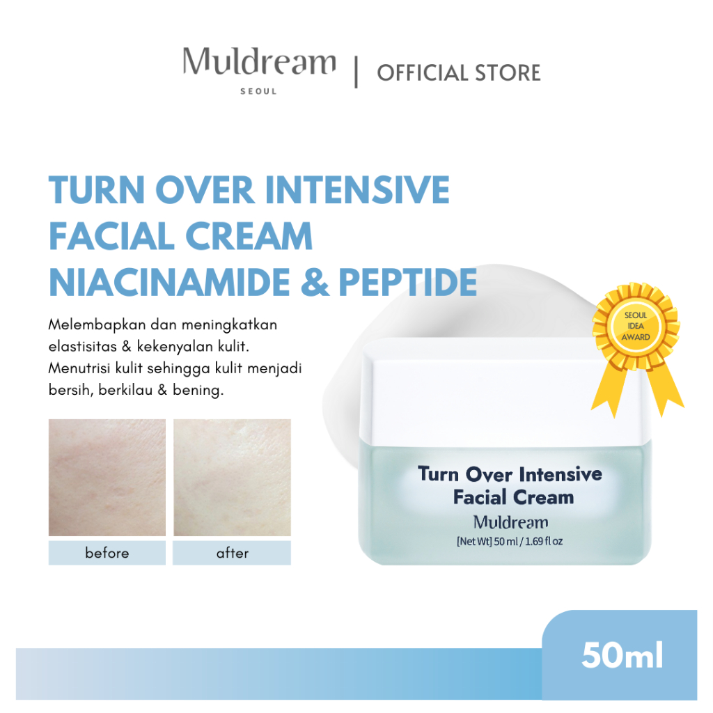Jual Muldream Turn Over Intensive Facial Cream Niacinamide & Peptide ...