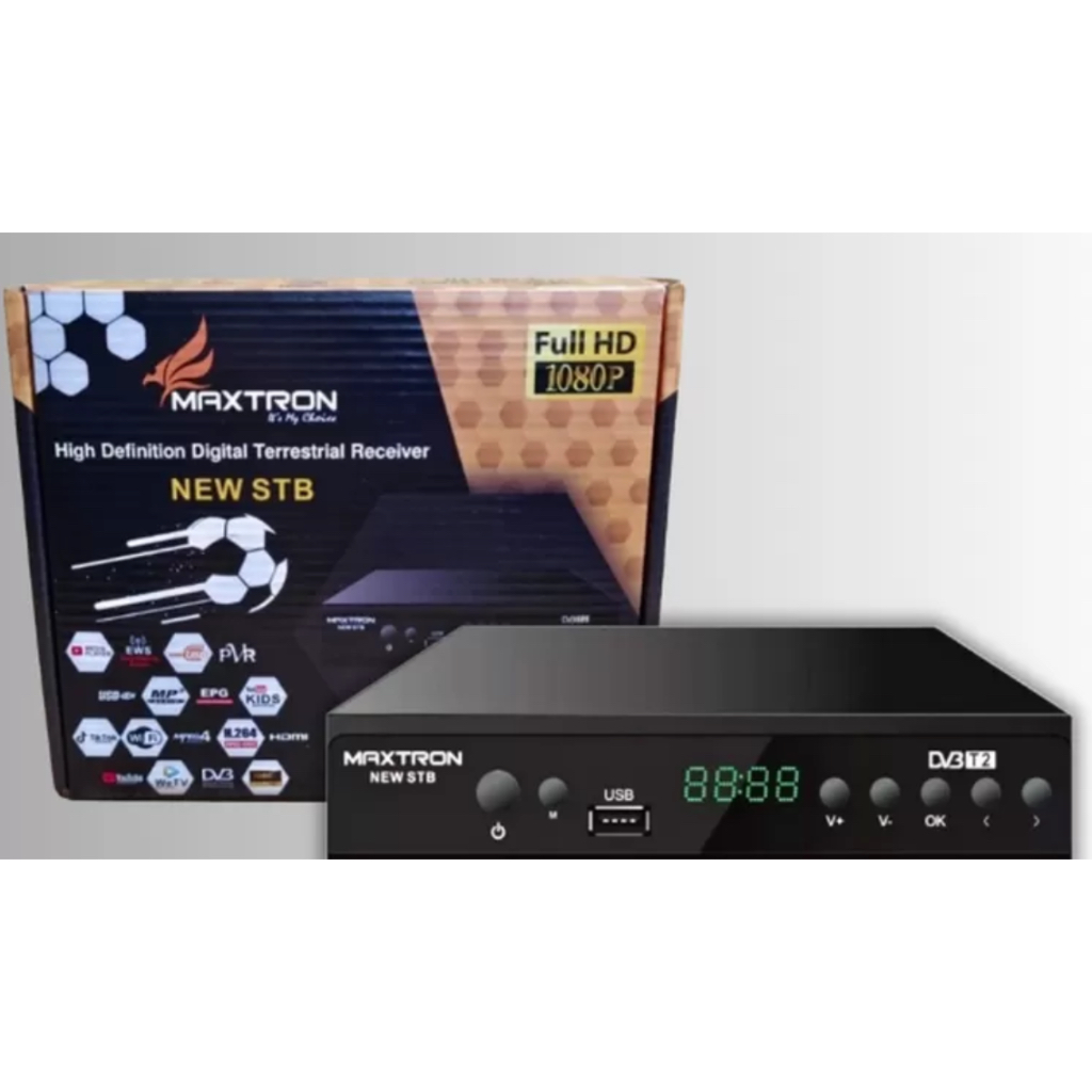 Jual MAXTRON SET TOP BOX STB DIGITAL DVB-T2 FULL HD TV DIGITAL RECEIVER ...