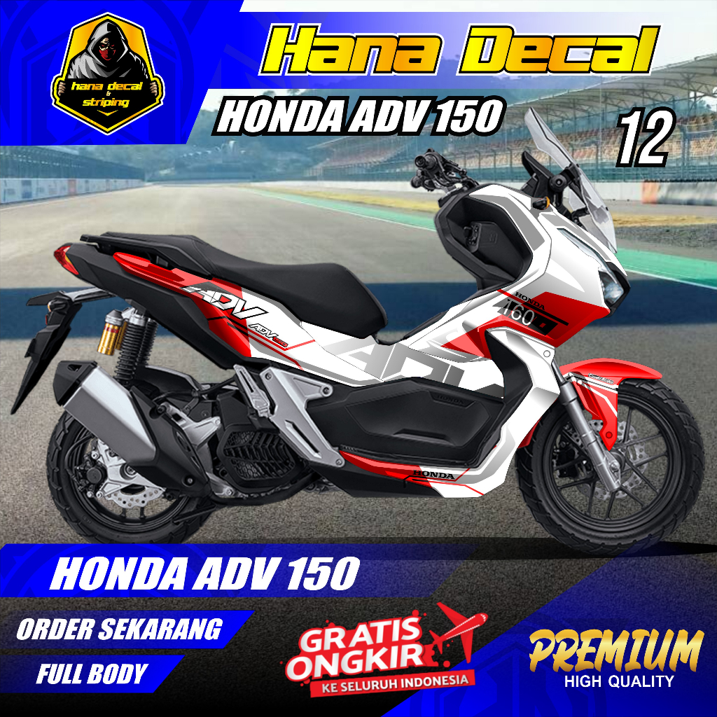 Jual decal sticker honda adv 150 dekal stiker striping adv full body ...