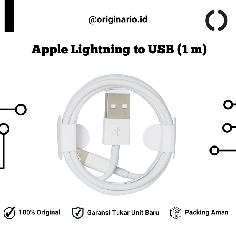 Jual Apple Lightning Cable (1m) | Shopee Indonesia