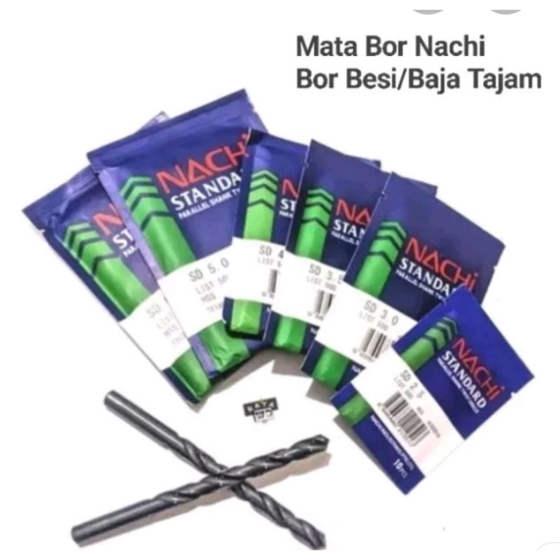 Jual Mata Bor Besi NACHI ukuran 2,5mm 3mm 3,5mm 4mm 4,5mm 5mm 6mm 8mm | Shopee Indonesia