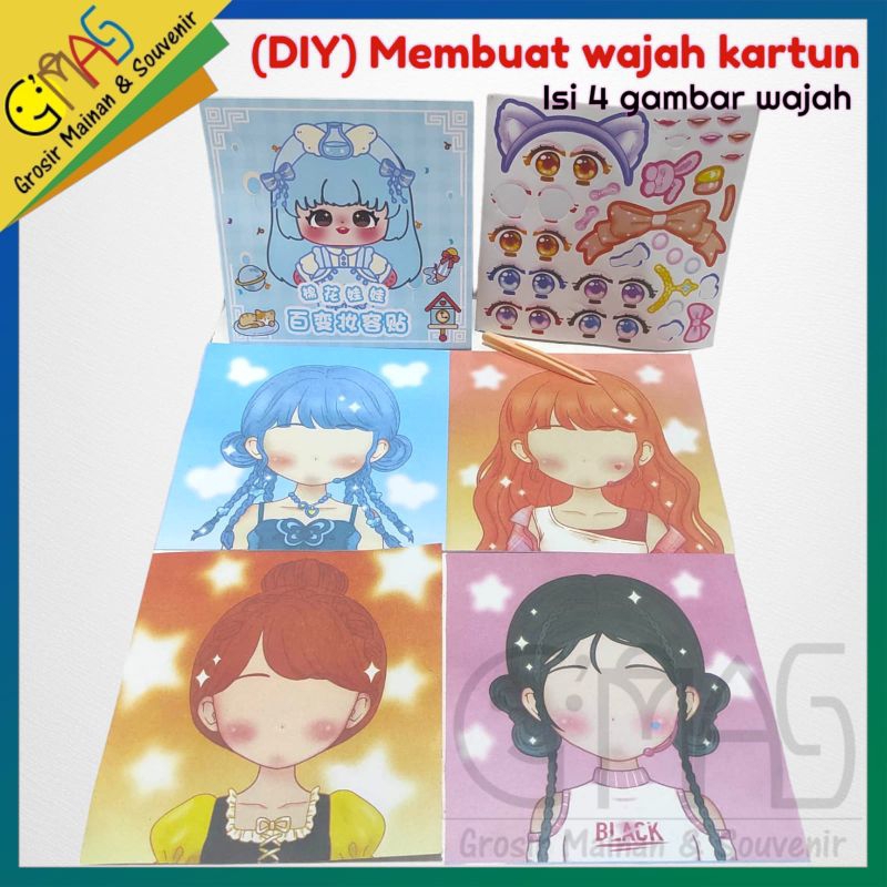 Jual MAINAN DIY STICKER WAJAH - STICKER WAJAH PRINCESS | Shopee Indonesia