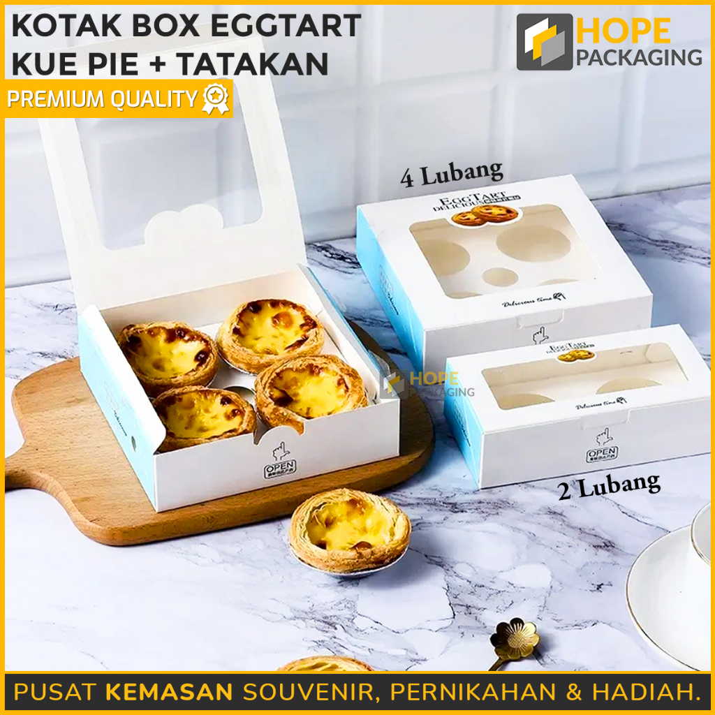Jual Kotak Box Egg Tart Mini + Tatakan 4 Lubang / Kotak Mooncake / Box ...
