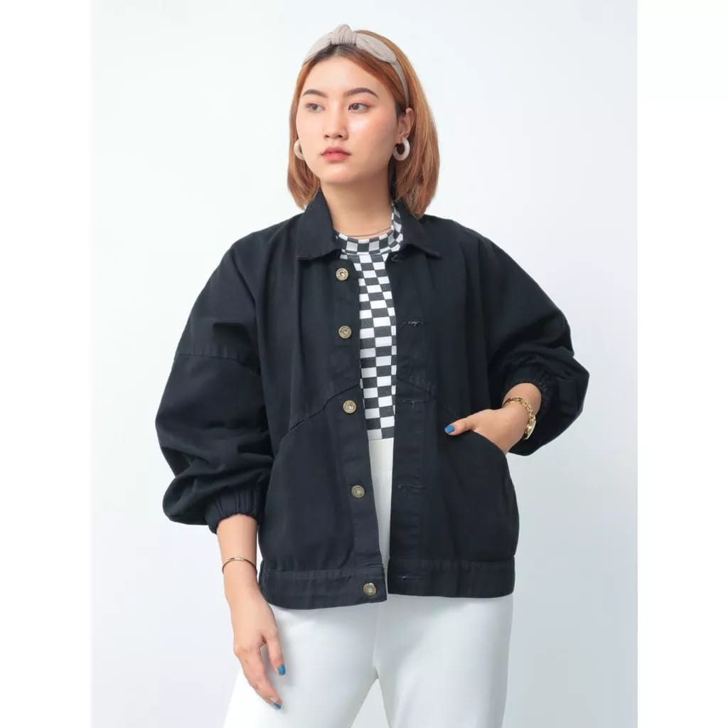 Jual Vintage Baggy Jacket Jeans Oversize Wanita | Shopee Indonesia
