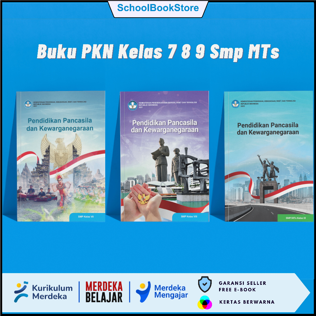 Jual Buku PKN Kelas 7,8,9 Kurikulum Merdeka Belajar / Paket Mata Pelajaran PPKN Pendidikan ...