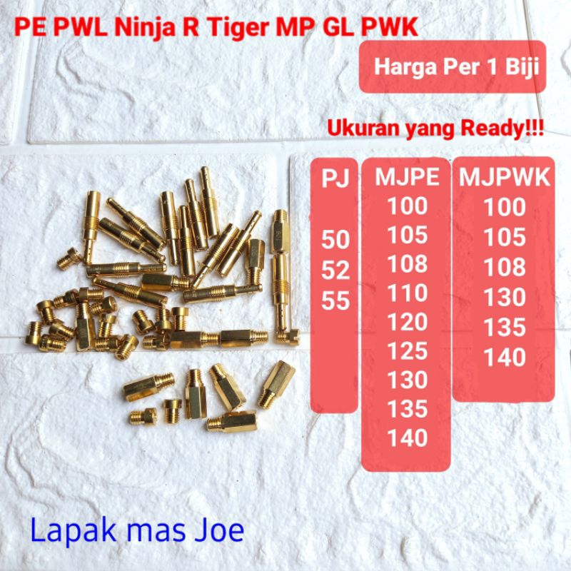Jual Main Pilot jet Karburator Spuyer Mainjet Pilotjet MJ PJ Karbu PE PWK PWM PWL 26 28 Ninja R ...