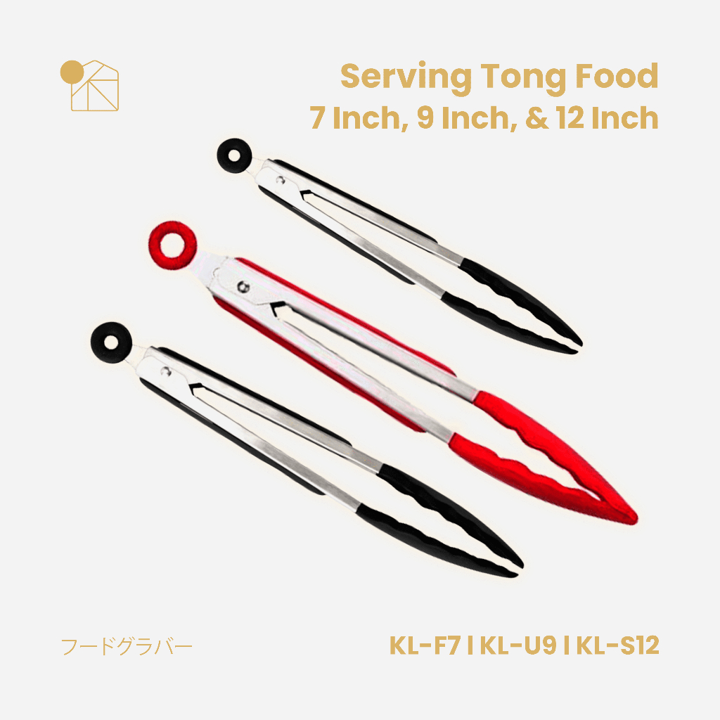 Jual Kanso Living Silicone Serving Tong Food Tong Capitan Makanan ...