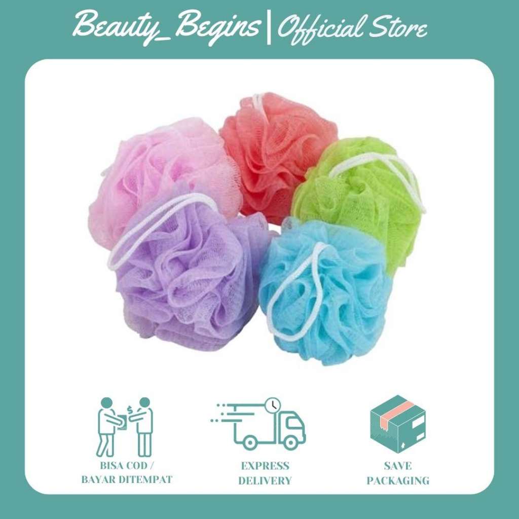 Jual BB - Spons Mandi Shower Puff Bath / Sponge Jaring Sikat Badan ...
