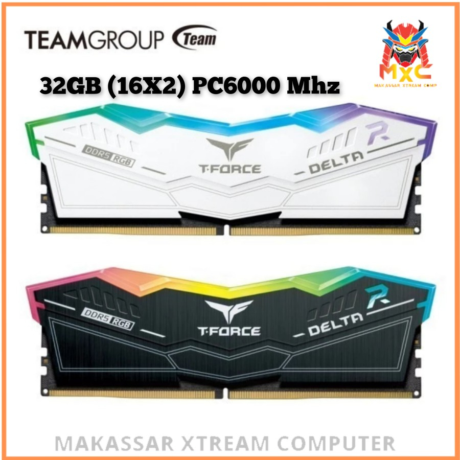Jual MEMORY TEAM T-FORCE DELTA 32GB DDR5 (16x2) 6000MHz DUAL CHANNEL ...
