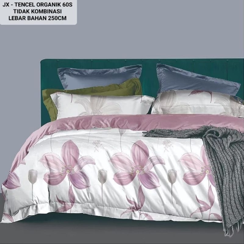 Jual BEDCOVER SUTRA ORGANIC 60S MOTIF BUNGA MINIMALIS BED COVER SUTRA ...
