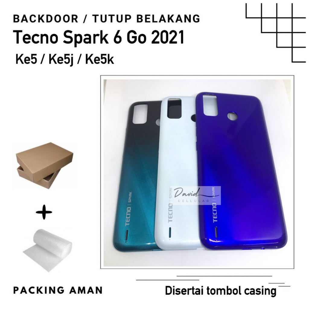 Jual BACKDOOR TECNO SPARK 6 GO 2021 KE5 KE5J KE5K - TUTUP BELAKANG ...