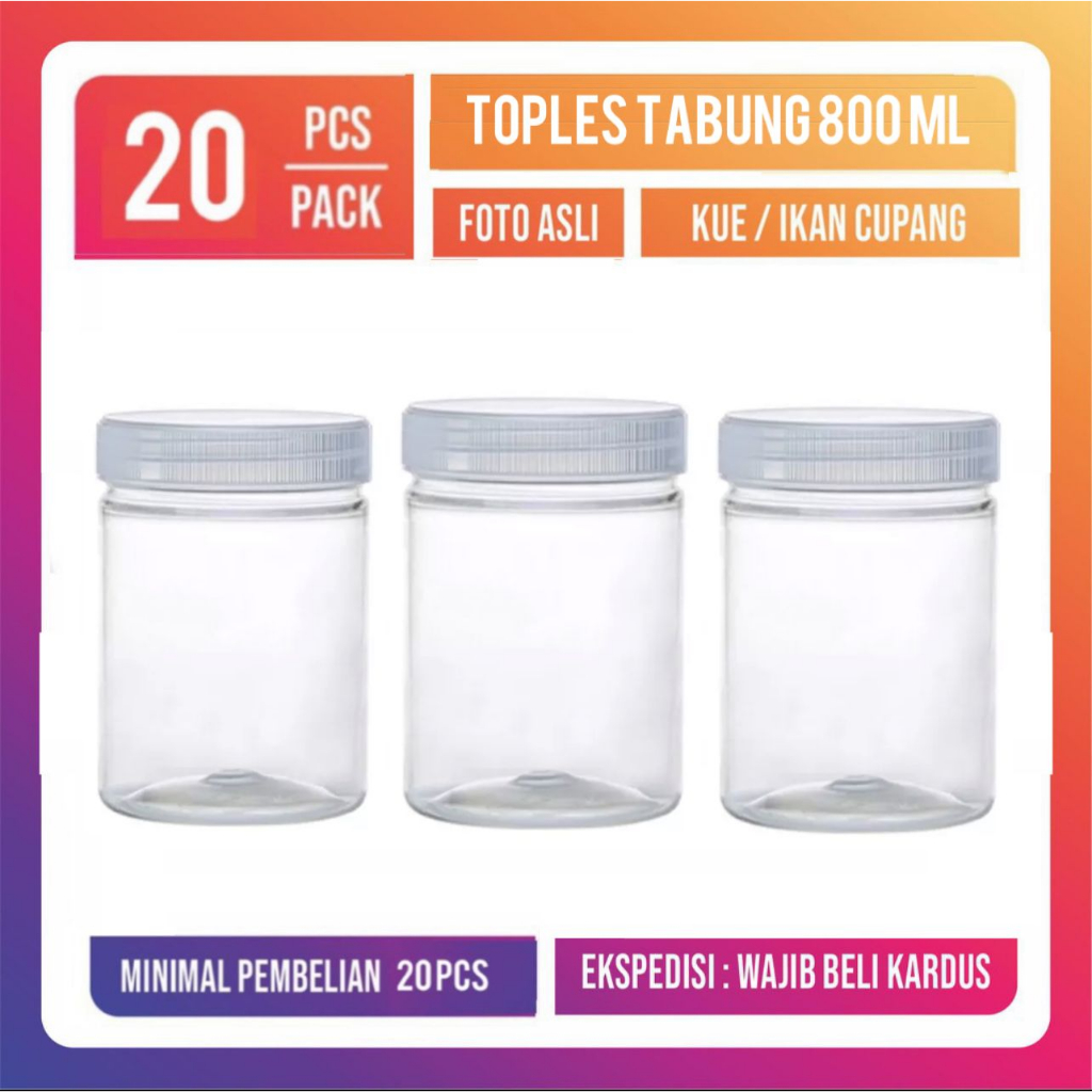 Jual TOPLES TABUNG 800 ML TOPLES KUE 800 ML HAMPERS 800 ML 12 pcs ...