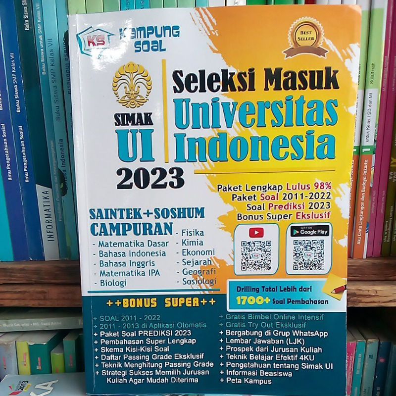 Jual Simak Ui 2023 Saintek Soshum Seksi Masuk Universitas Indonesia Shopee Indonesia