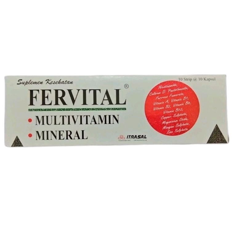 Jual FERVITAL - Multivitamin dan Mineral (100's /Dus) | Shopee Indonesia