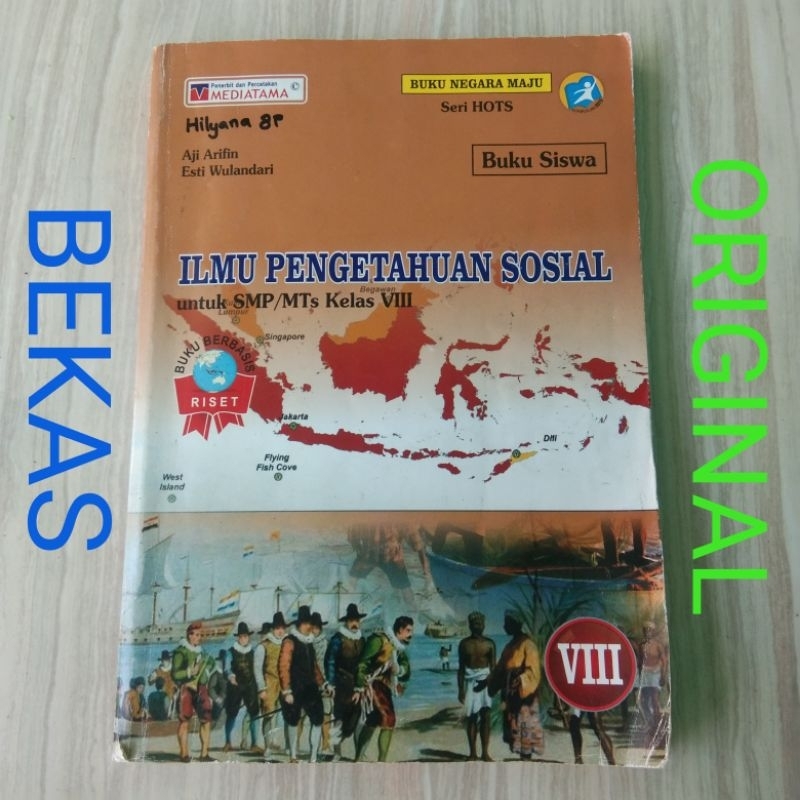 Jual Buku Ilmu Pengetahuan Sosial IPS kelas 8 VIII 2 II SMP MTS Penerbit Mediatama Kurikulum ...