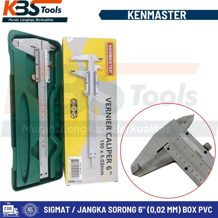 Jual Sigmat Besi Stainless Manual 6 Inch - Jangka Sorong Vernier Caliper 6" + Box Kenmaster ...
