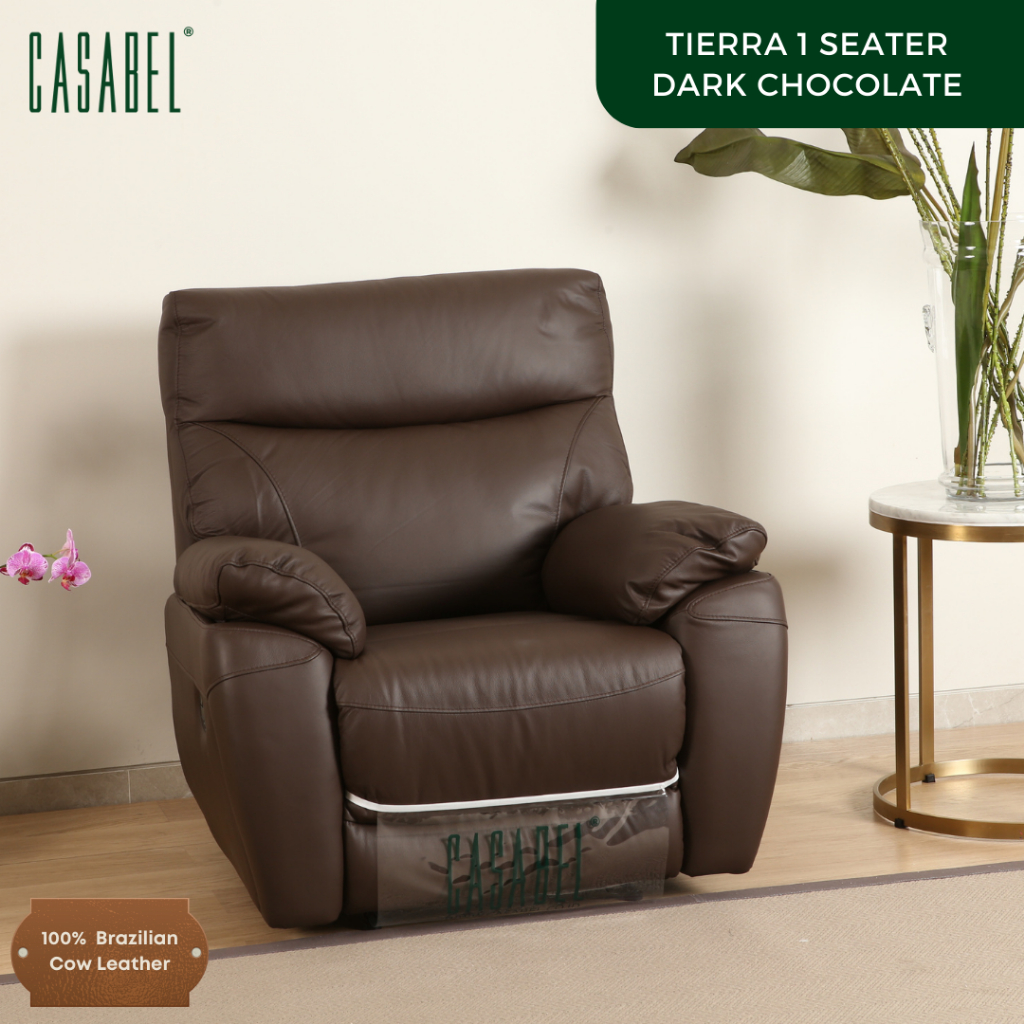 Jual Kursi Santai Kulit Asli Recliner Minimalis CASABEL TIERRA 1 Kursi ...