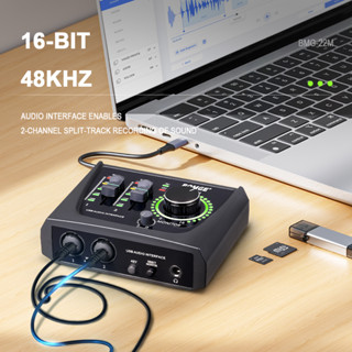 Jual BOMGE mini 2 Channel USB Audio Interface for Recording, Streaming and Podcasting, with XLR ...