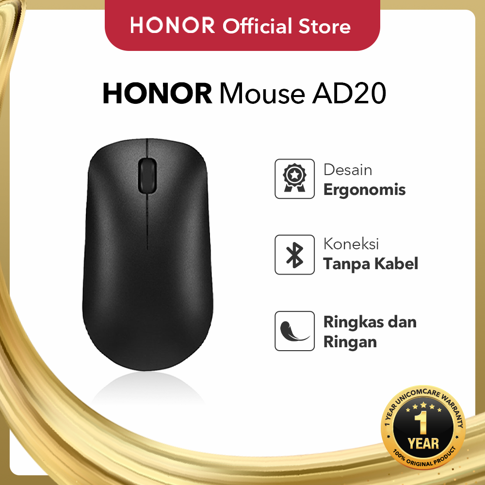 Jual HONOR AD20 Original Wireless Bluetooth Mouse | Silent Mouse ...