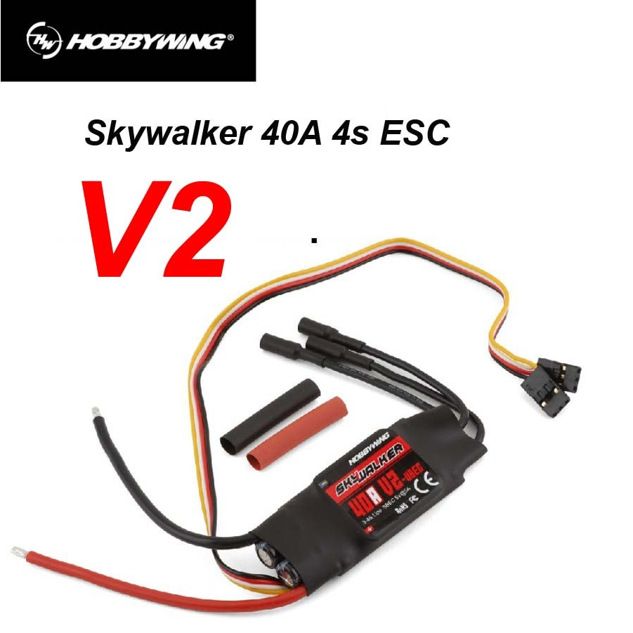 Jual Hobbywing Skywalker 40A V2 3-4S Brushless ESC RC Airplanes Helicopter | Shopee Indonesia