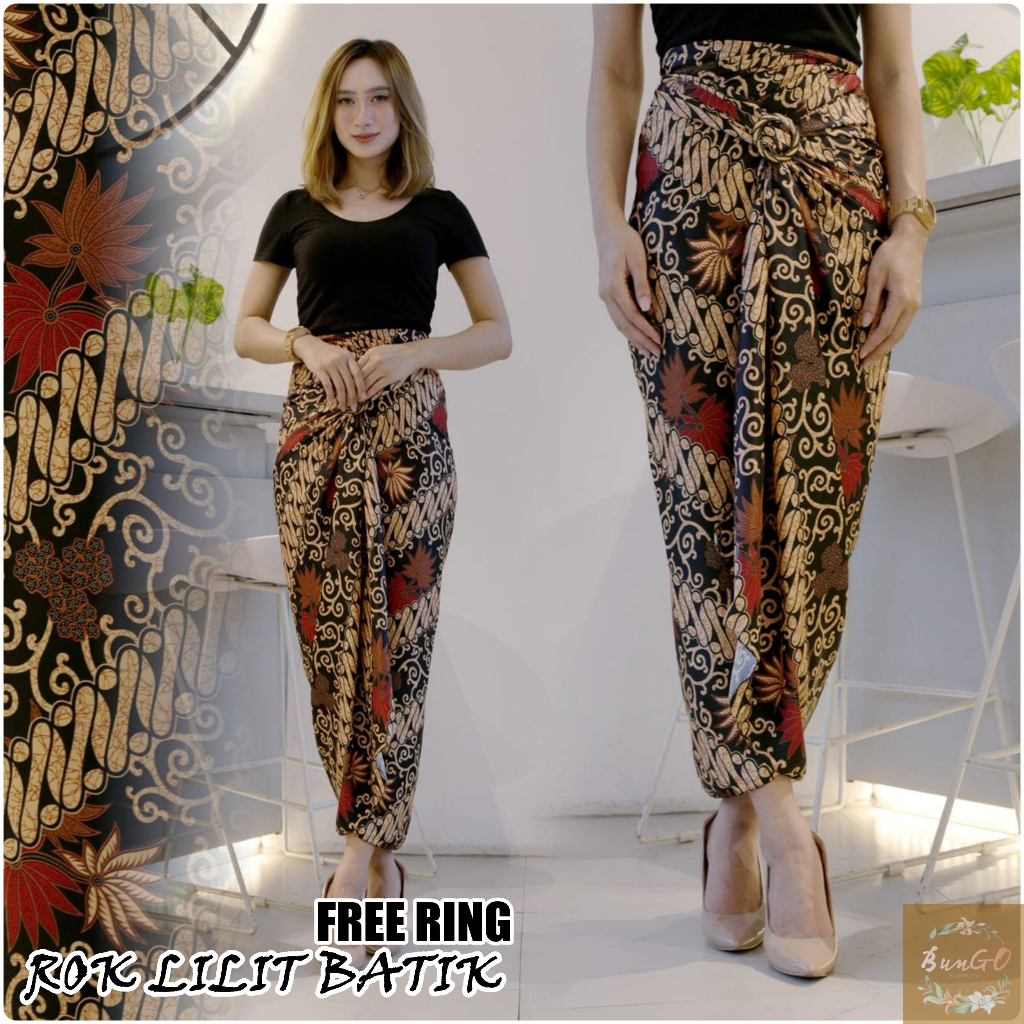 Jual ROK LILIT BATIK BAWAHAN KEBAYA KAIN SERUT INSTAN FREE RING ...