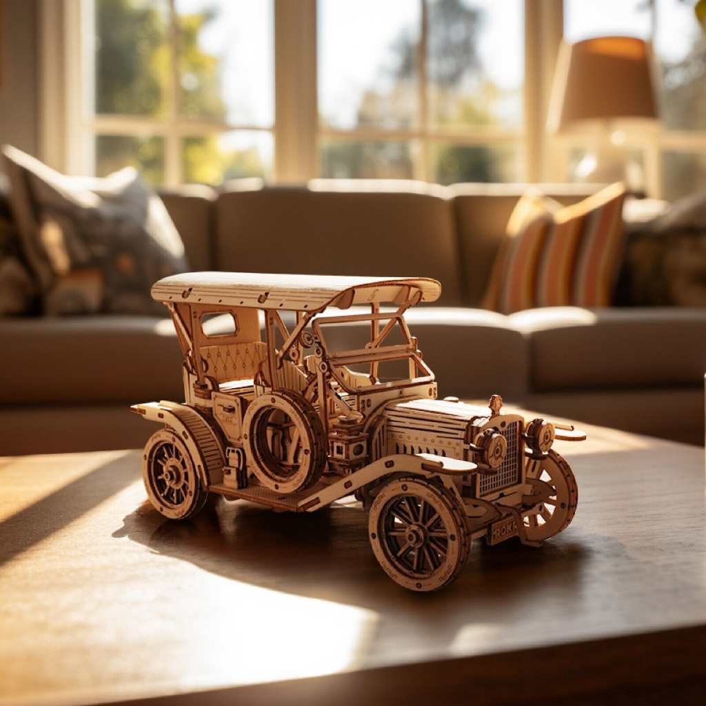 Jual Mobil klasik mainan puzzle kayu DIY model perakitan 3D puzzle yang ...