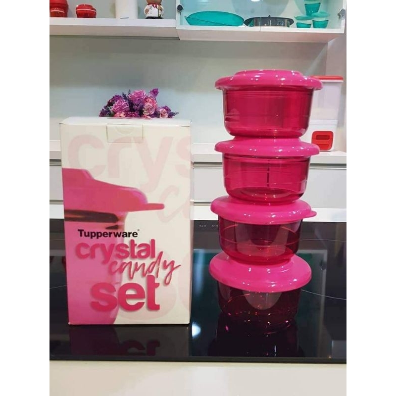 Jual Crystal candy pink tupperware limited | Shopee Indonesia