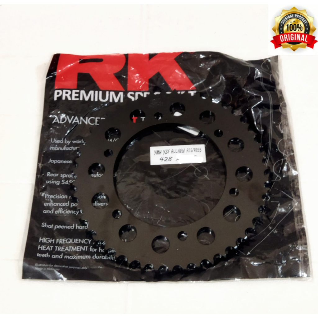 Jual RK Racing Gear Belakang 428 R15 New VVA V3 Vixion 2018 VVA XSR 155 MT15 41T 42T 43T 44T 45T ...