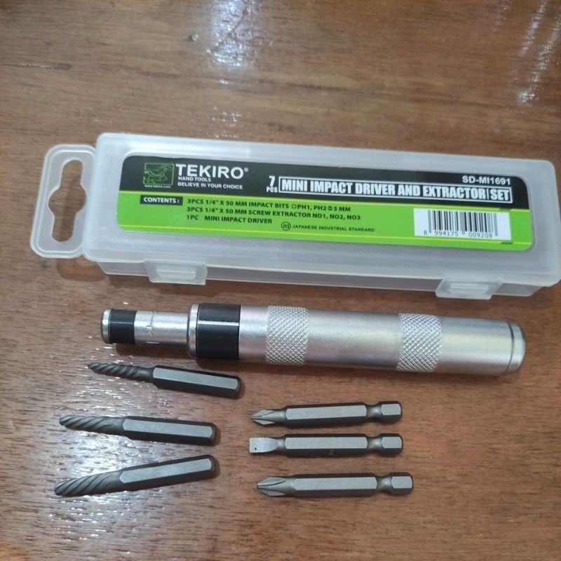 Jual mata obeng ketok set dan tap balik tekiro set 7pc/ mata obeng ...