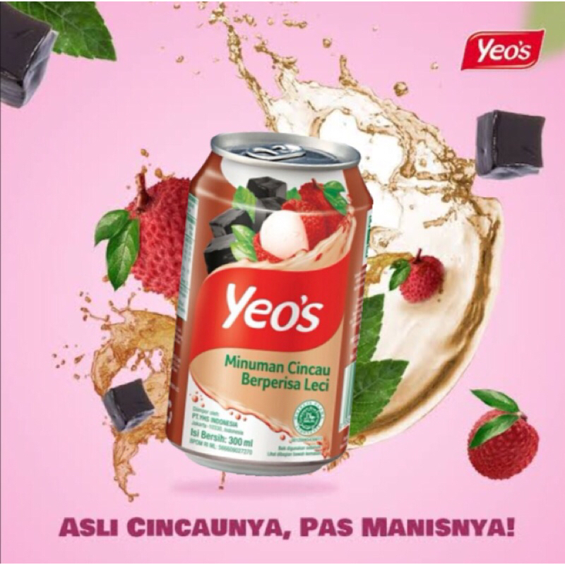 Jual Yeo’s cincau leci can 300 ml ( 1 karton isi 24 kaleng ) | Shopee ...