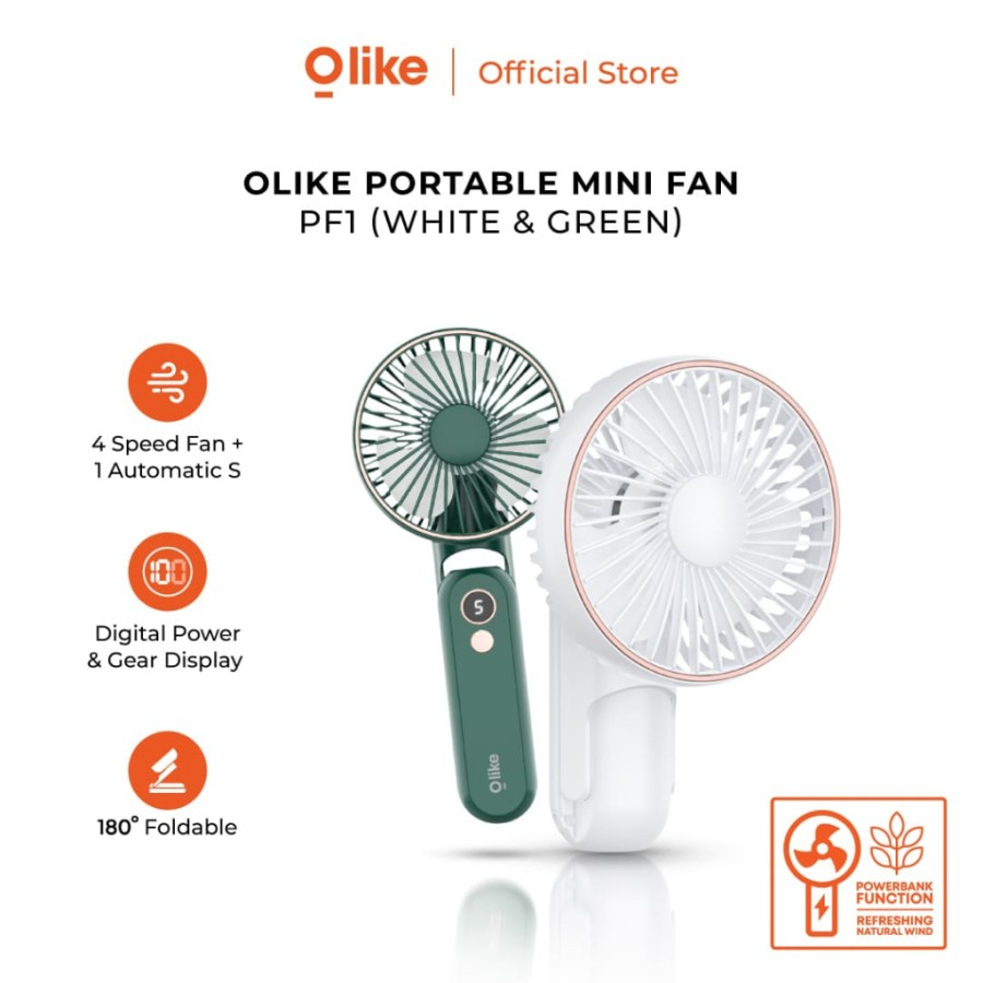 Jual Olike PF1 Kipas Angin Lipat Portable Multifungsi 2 in 1 Mini Fan ...