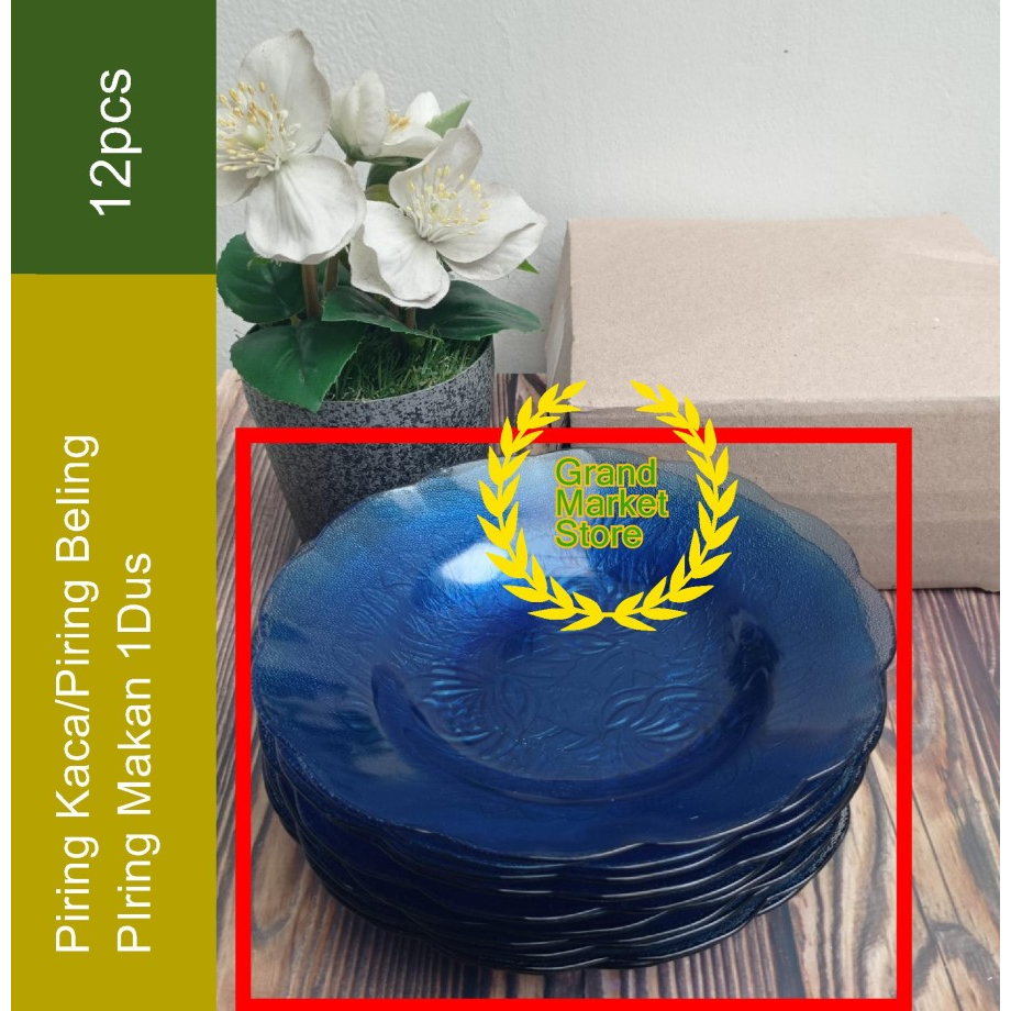 Jual Piring Kaca Piring Beling Piring Makan Bening Kaca Beling 1 Lusin ...