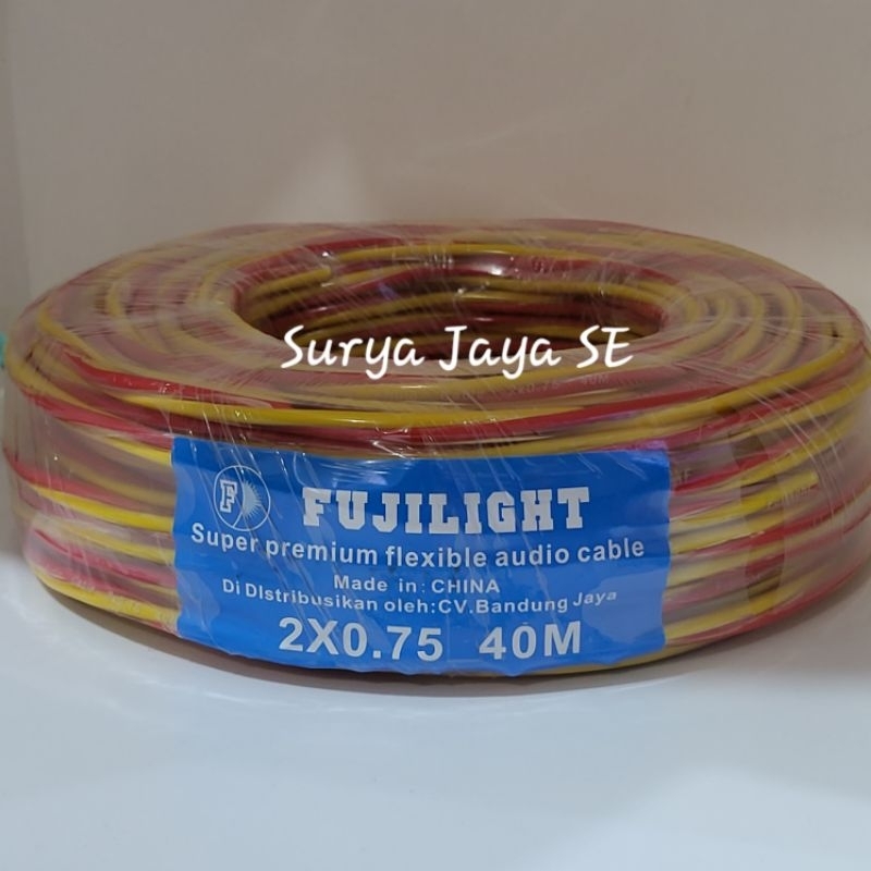 Jual Kabel Audio Kabel Transparan 2X0,75 Fujilight Isi 40 Meter ...