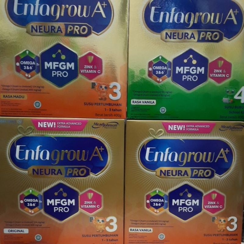 Jual Enfagrow A+ 400gr Vanilla Madu Original 400 gr Tahap 3 dan 4 ...