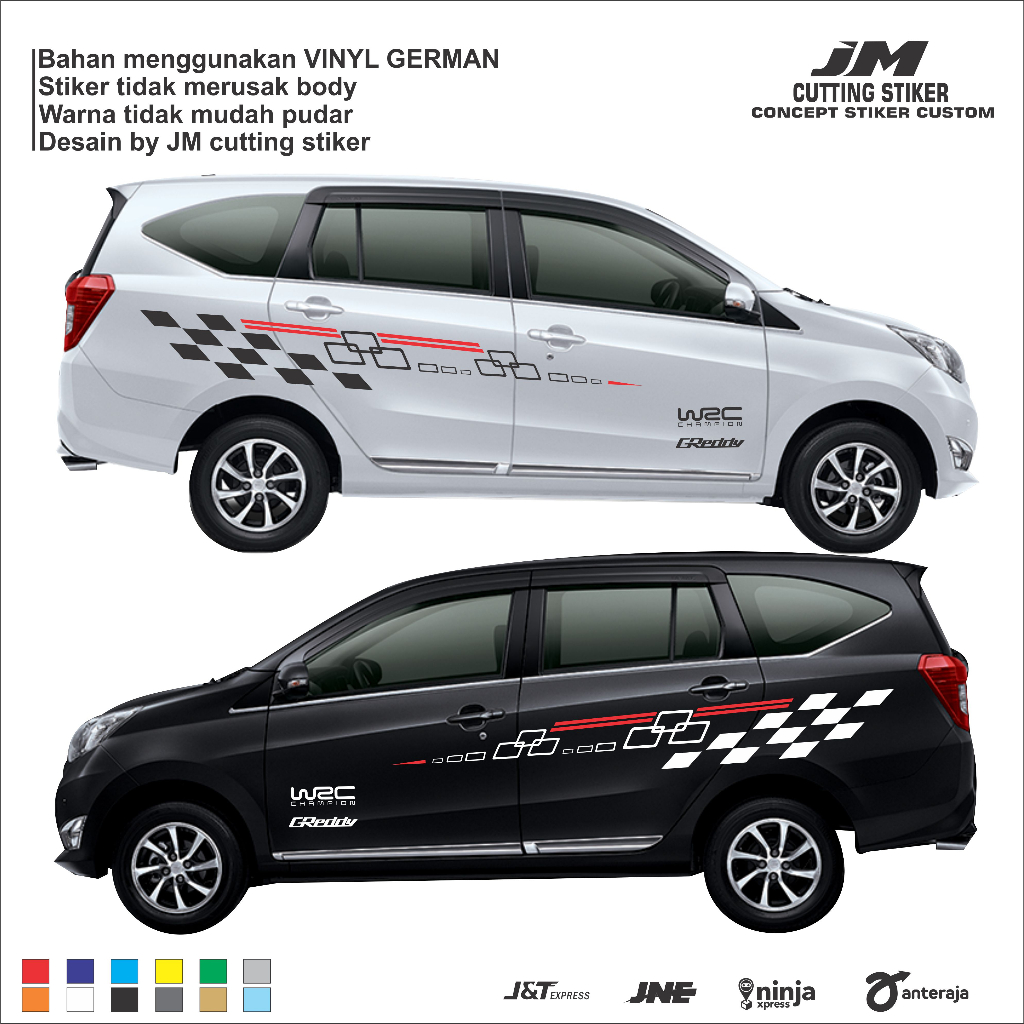 Jual Stiker mobil sigra calya cutting stiker striping body mobil sigra ...