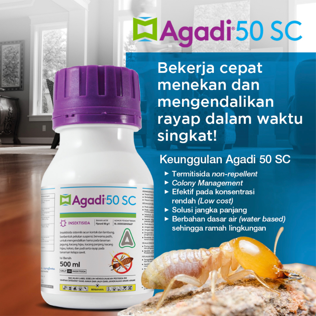 Jual Agadi 50SC - Anti Rayap - Basmi Rayap Sampai Sarang Tidak Bau - 500 ML | Shopee Indonesia