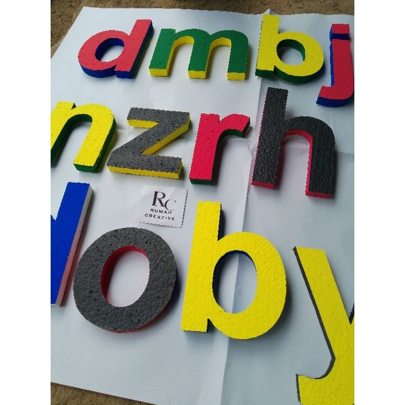 Jual HURUF TIMBUL STYOFOAM TINGGI 2 CM / HURUF ABJAD / HURUF ALFABET ...