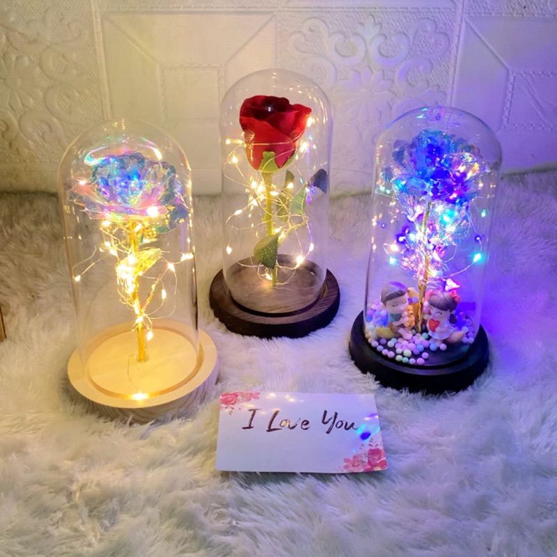 Jual Bunga Mawar Lampu Led - Gift Box Mawar Rose Dengan Lampu - Lampu ...