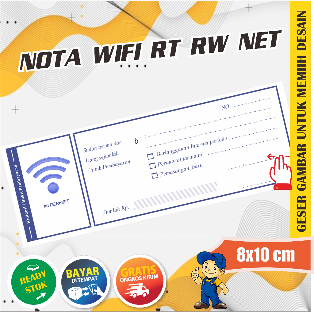 Jual Nota RT RW Net Siap Pakai | Kwitansi Iuran WiFi | Bon Tagihan ...