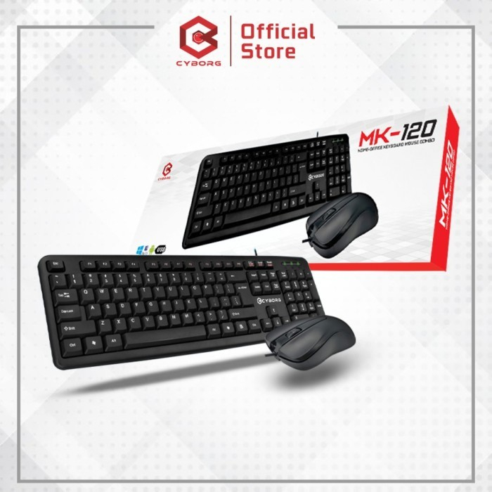 Jual CYBORG MK-120 Keybord+Mouse Kabel Combo MK120 | Shopee Indonesia