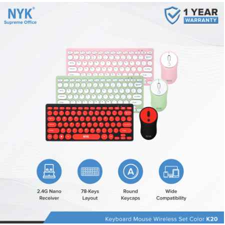 Jual Keyboard + Mouse K20 NYK Bisa COD + Buble Wrap | Shopee Indonesia