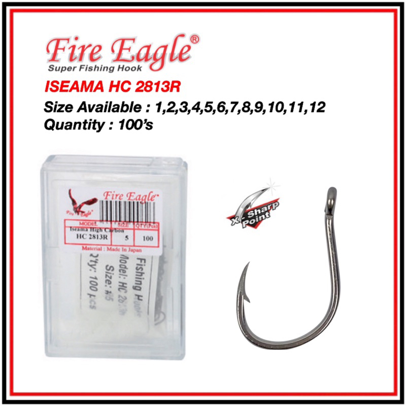 Jual [100pcs] Mata Pancing ISEAMA Fire Eagle HC 2813R High Carbon | Shopee Indonesia