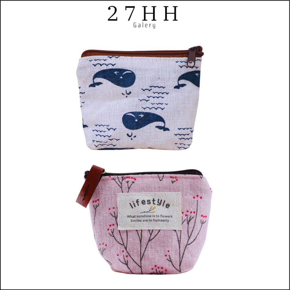 Jual 27HH POUCH DOMPET KOIN RESLETING LIVE STYLE KANVAS DOMPET ...
